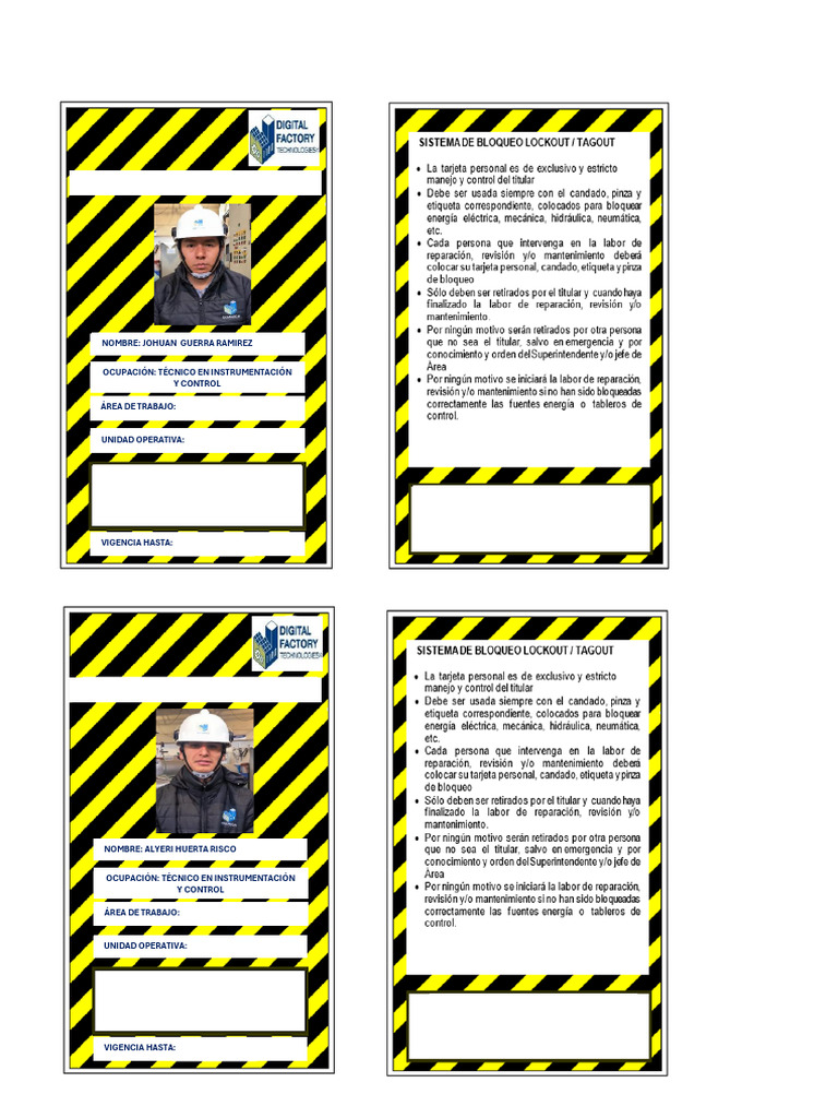 Tarjetas De Bloqueo Pdf