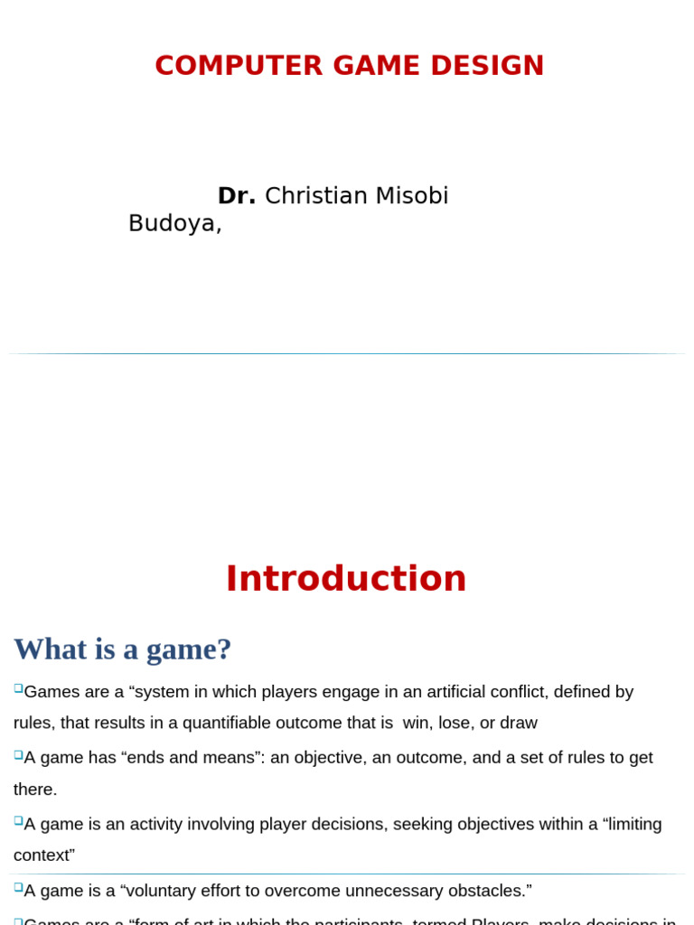 Games Presentation | PDF