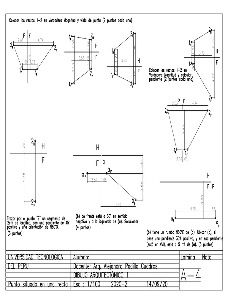 Practica Geom Descriptiva-1 | PDF
