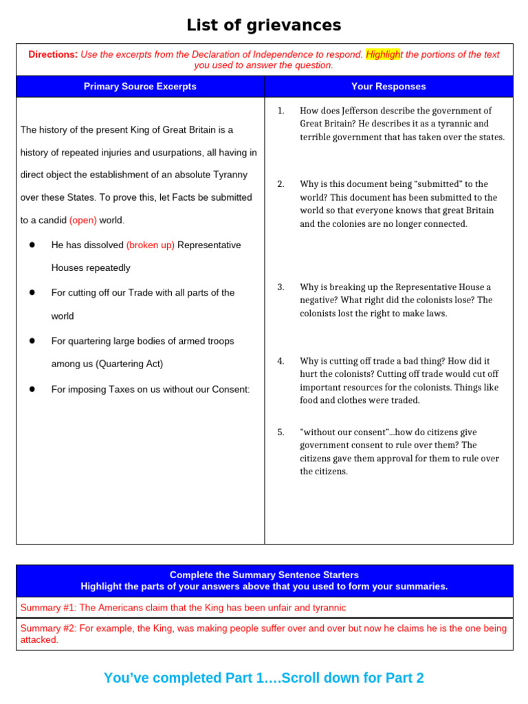Declaration Grievances Notes-34a13a-0baf76-1 | PDF