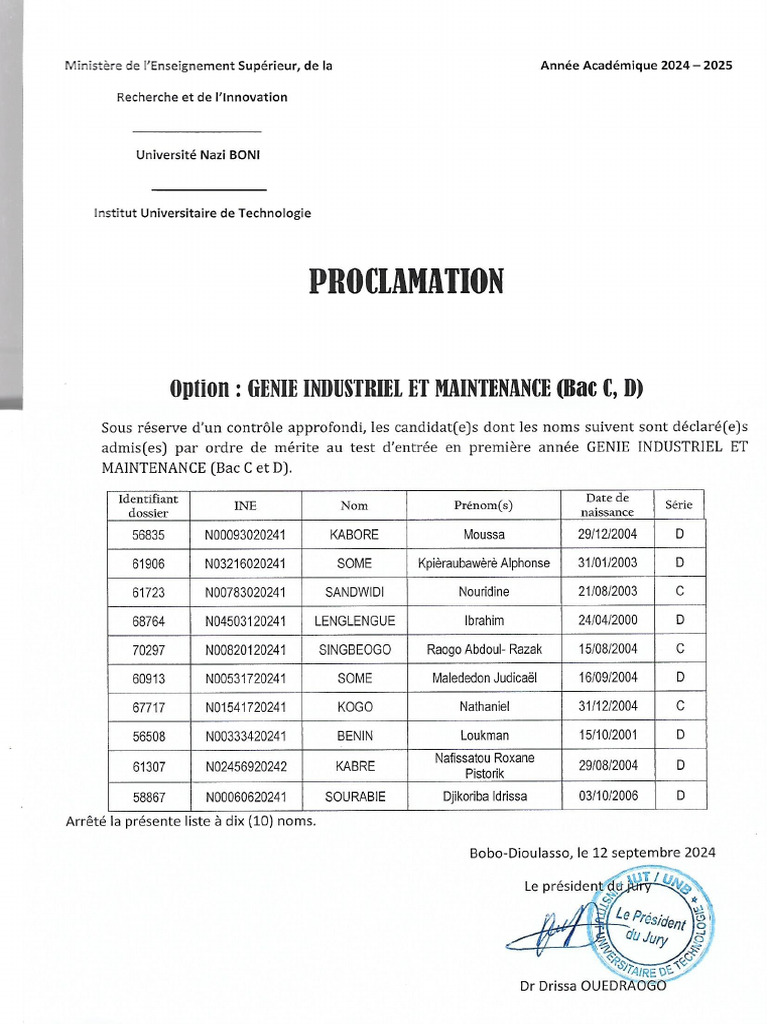 Proclamation GIM 2024 | PDF