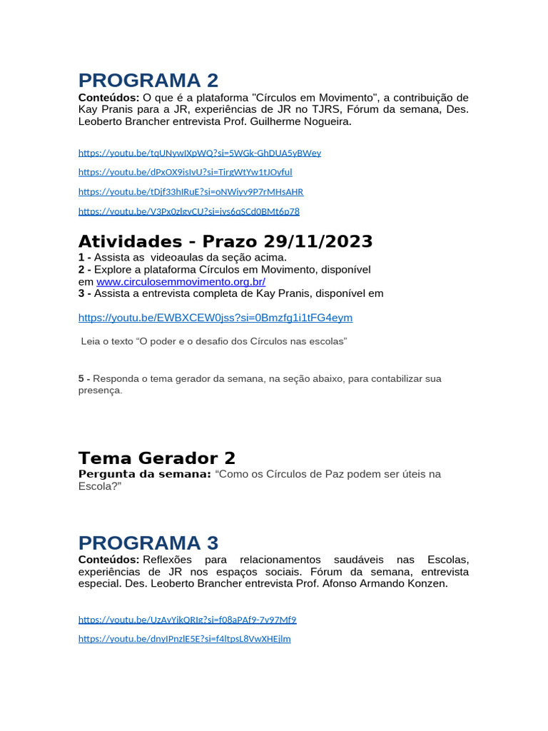 Programa 2 | PDF