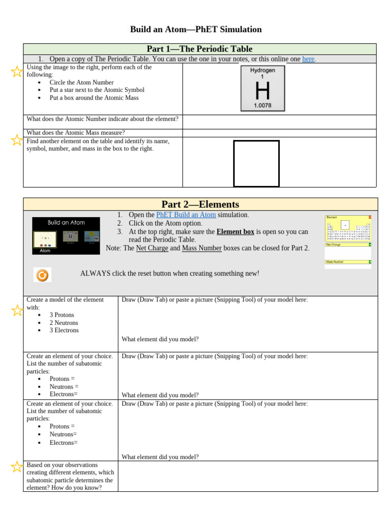 Build An Atom WS | PDF