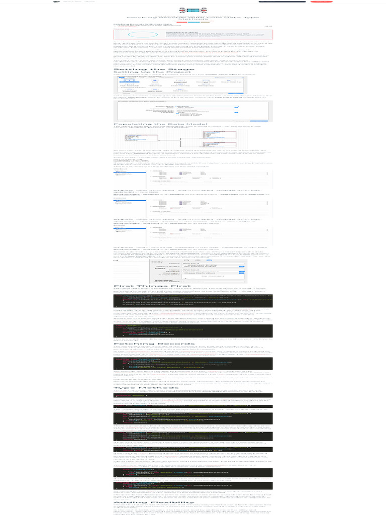Fetching Records With Core Data: Type Methods | PDF | Swift (Programming Language) | Method ...