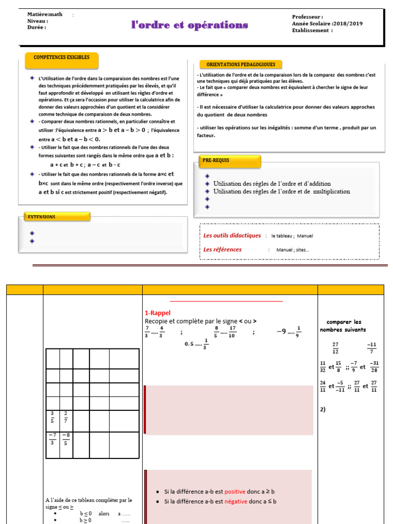 l_ordre et opérations | PDF