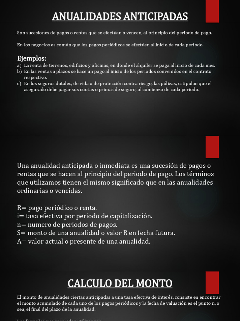 Anualidades Anticipadas | PDF