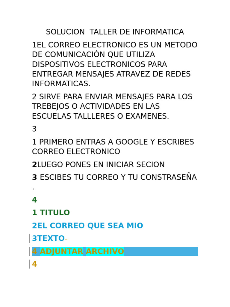 Solucion Taller de Informatica | PDF