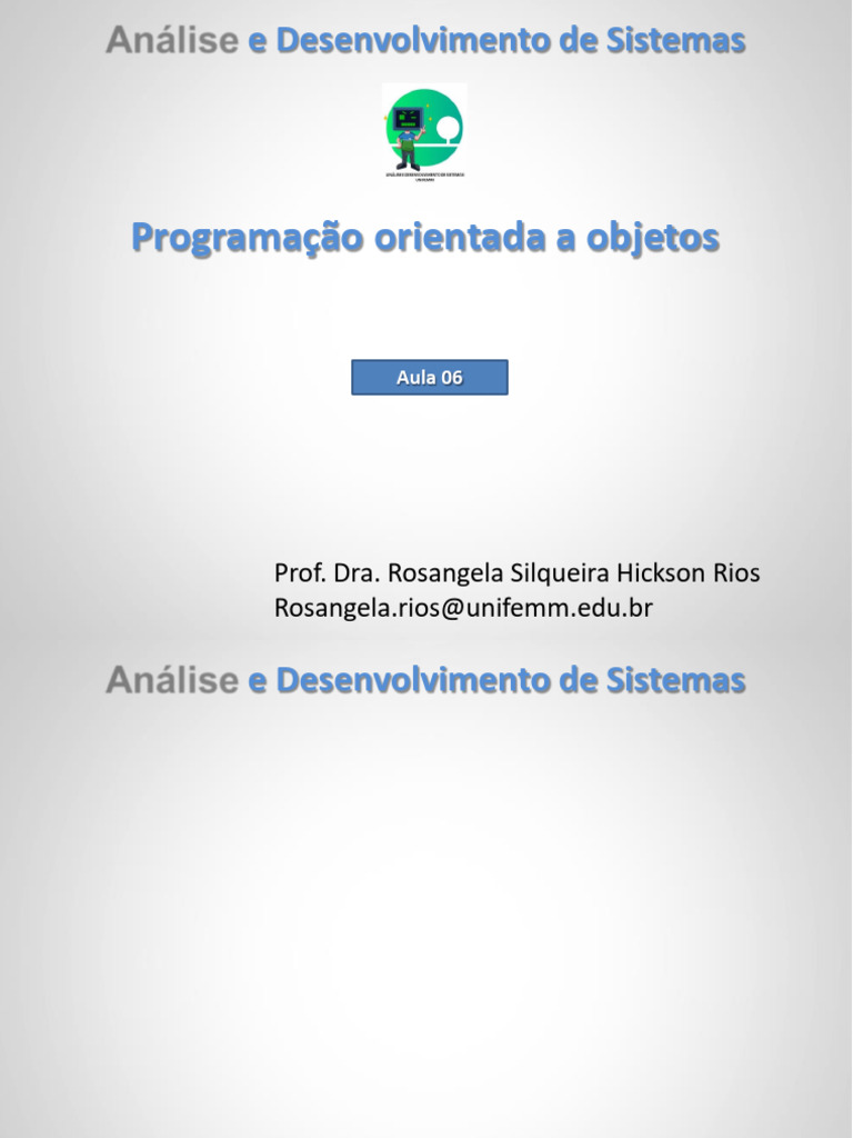 Programação Orientada A Objetos - Aula 06 | PDF