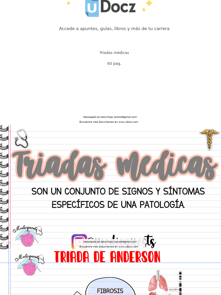 Triadas Medicas 168224 Downloadable 1254869 | PDF | Medicina | Enfermedades y trastornos humanos