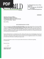 Recommendation Letter Passport | PDF