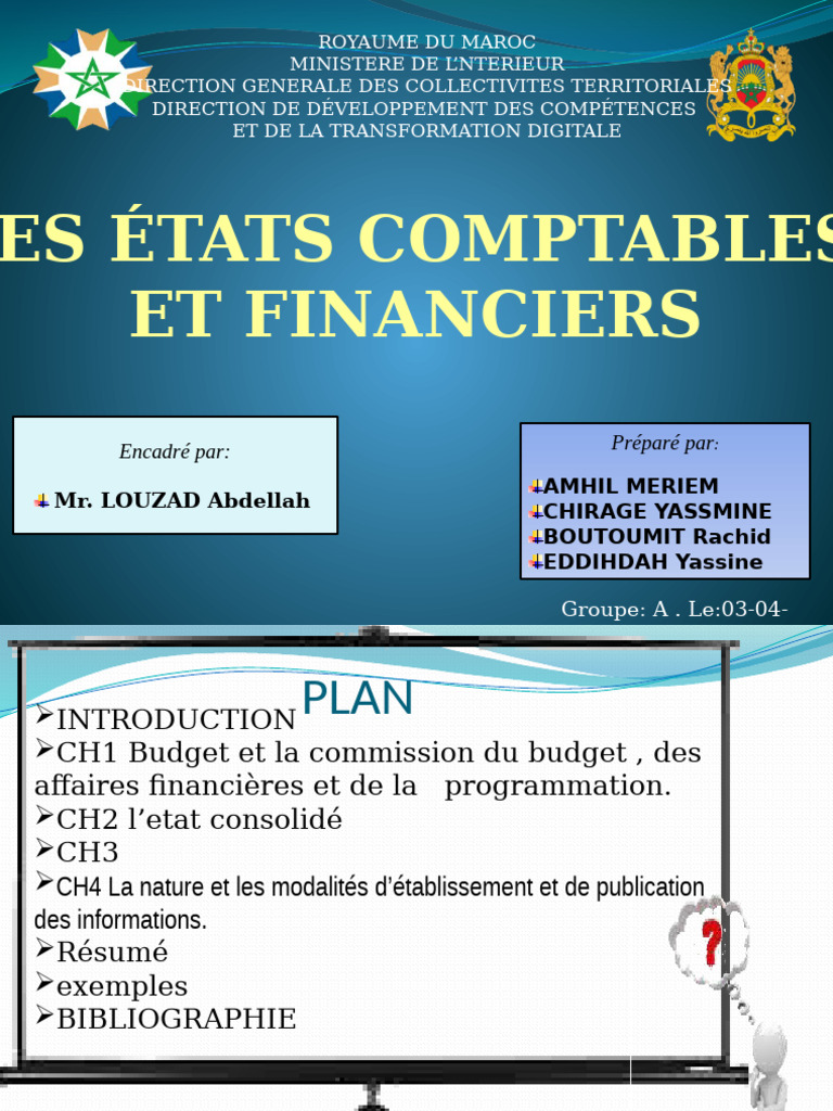 Les États Financiers Et Comptables | PDF