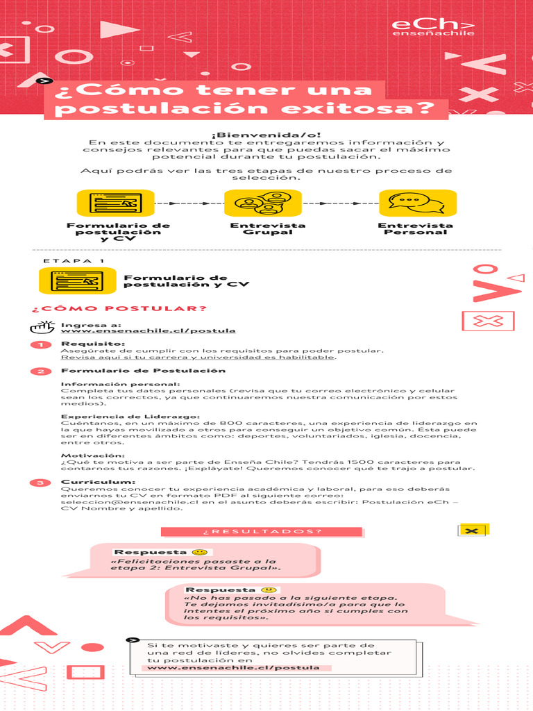 Postulacion Exitosa 2024 | PDF