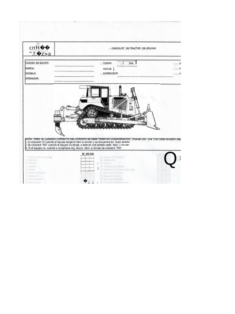 Check List Tractor | PDF