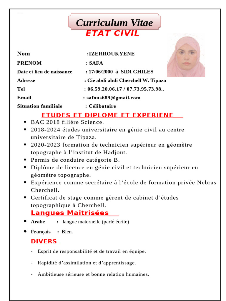 CV Safa | PDF