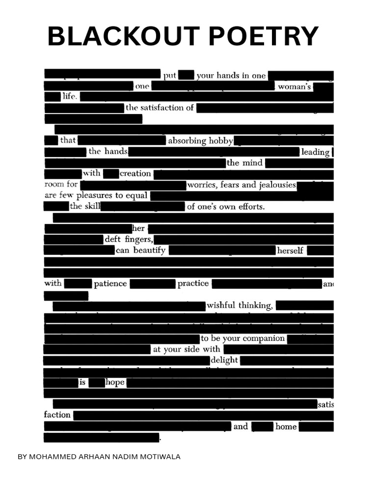 BLACKOUT POETRY.2pdf | PDF