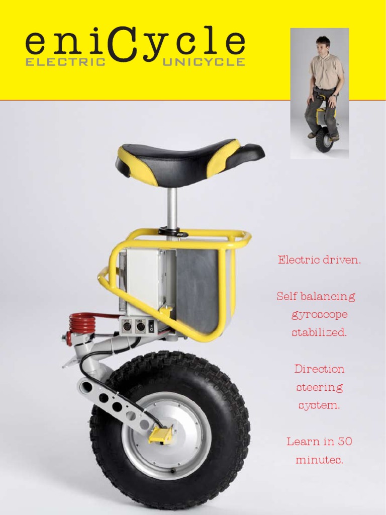 Electric Driven. Self Balancing - Gyroscope Stabilized. Direction ...