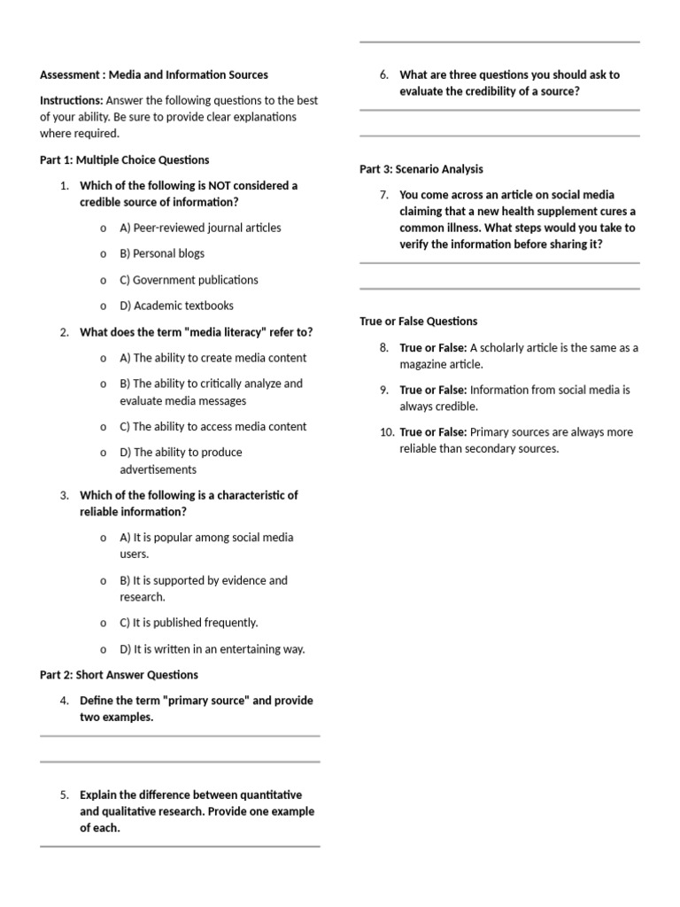 Assessment Activity For Tom. | PDF