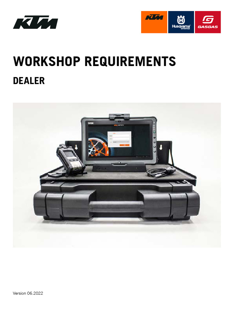 KTM Workshop Requirements Dealer Workshop 2022 V2 | PDF