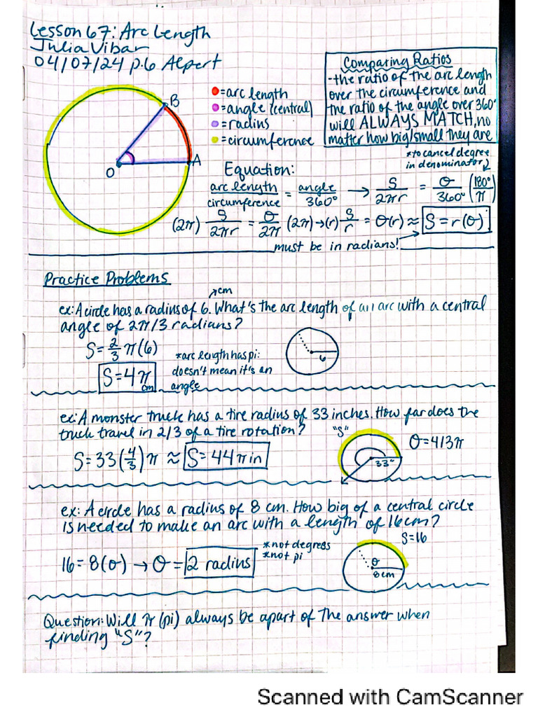 Arc Length Notes | PDF