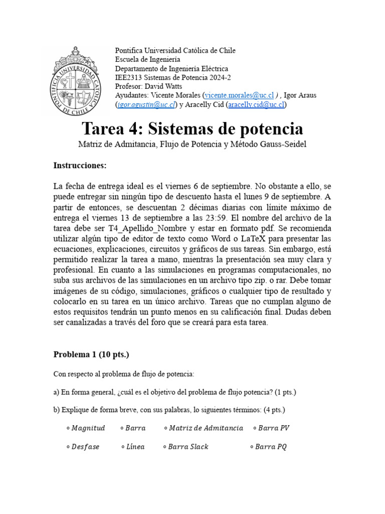 Tarea 4 Enunciado V01 | PDF