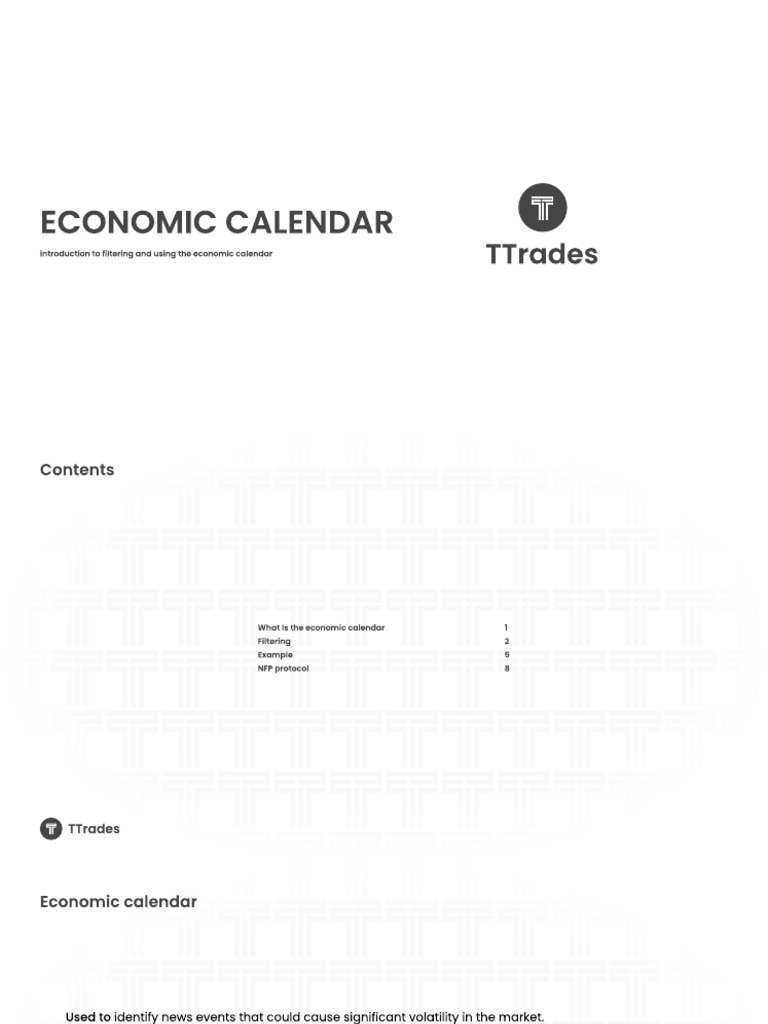 Econ Calendar TTrades | PDF