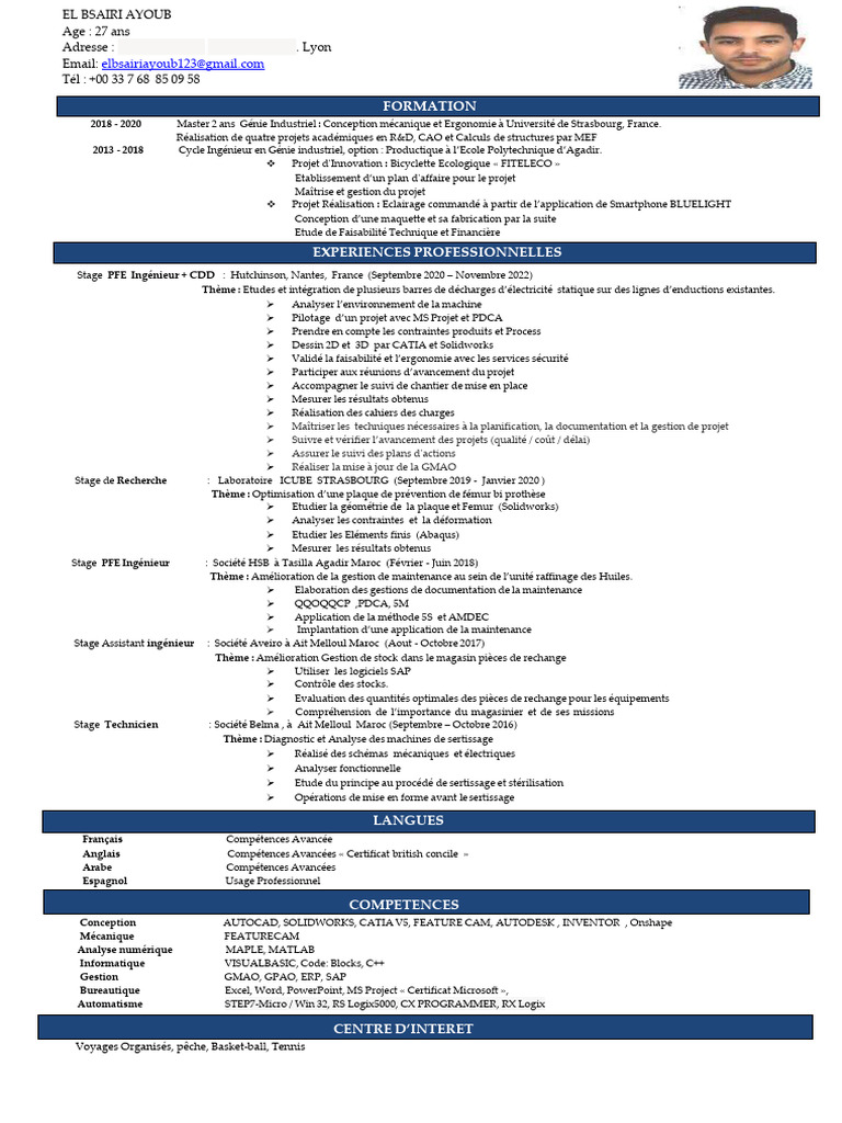 CV Ayoub El | PDF