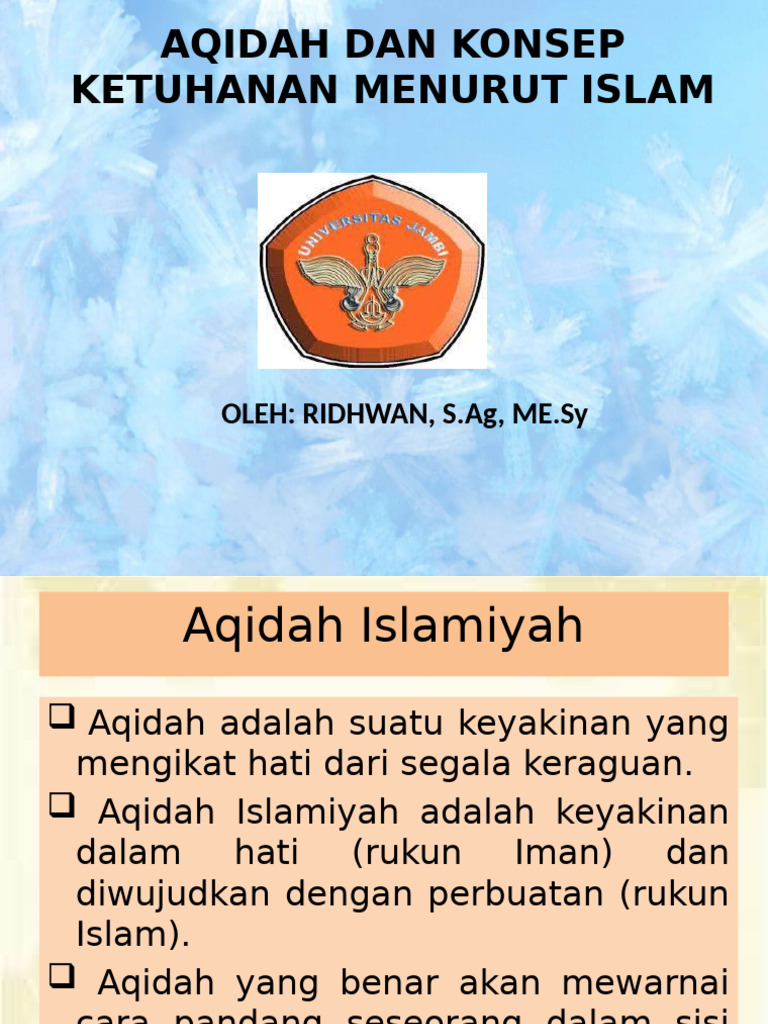 02 AQIDAH Dan KONSEP KETUHANAN | PDF