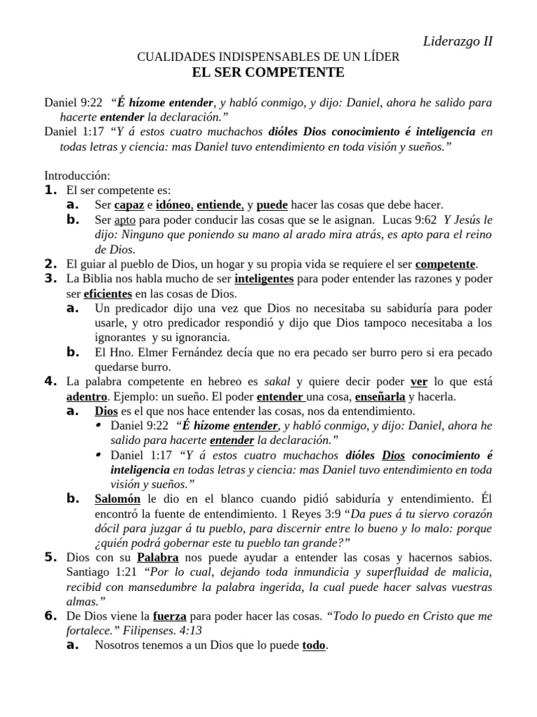 Leccion 5 El Ser Competente | PDF