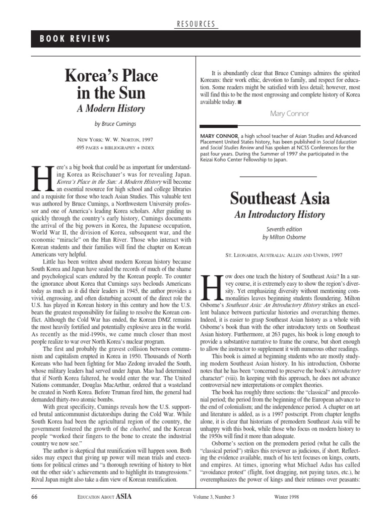 Koreas Place in The Sun A Modern History | PDF