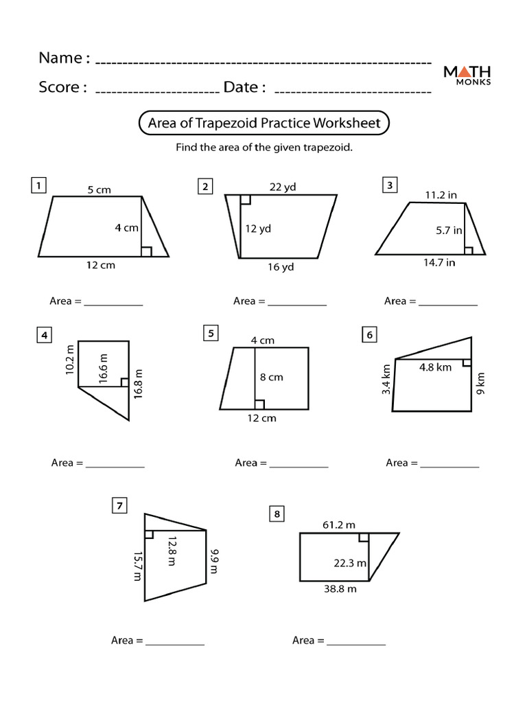 Free Trapezoid Practice Worksheet | PDF