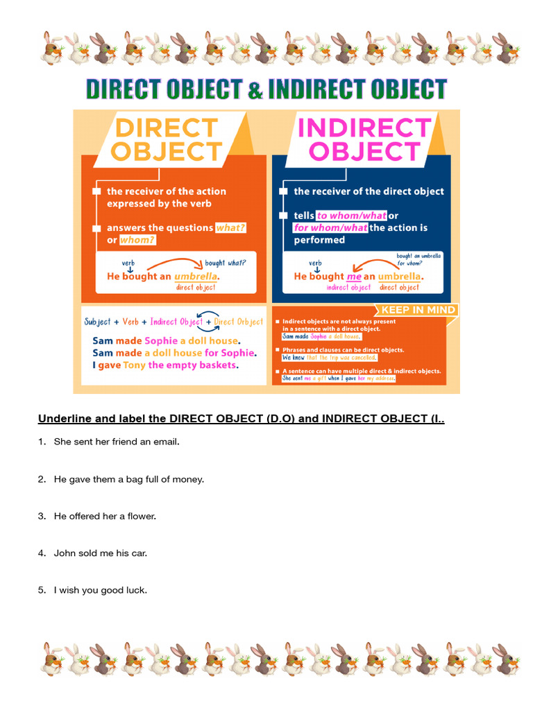 Direct Indirect Object | PDF