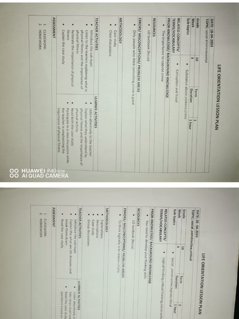 Lessons Plan | PDF