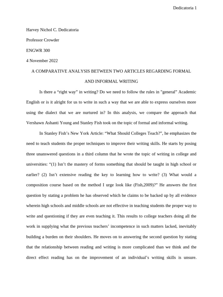 Essay 2 ENGWR 300 | PDF