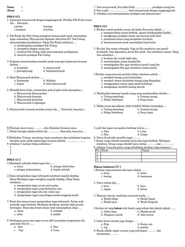 PH Kls 3 Tema 3.1 Rev 2018 | PDF