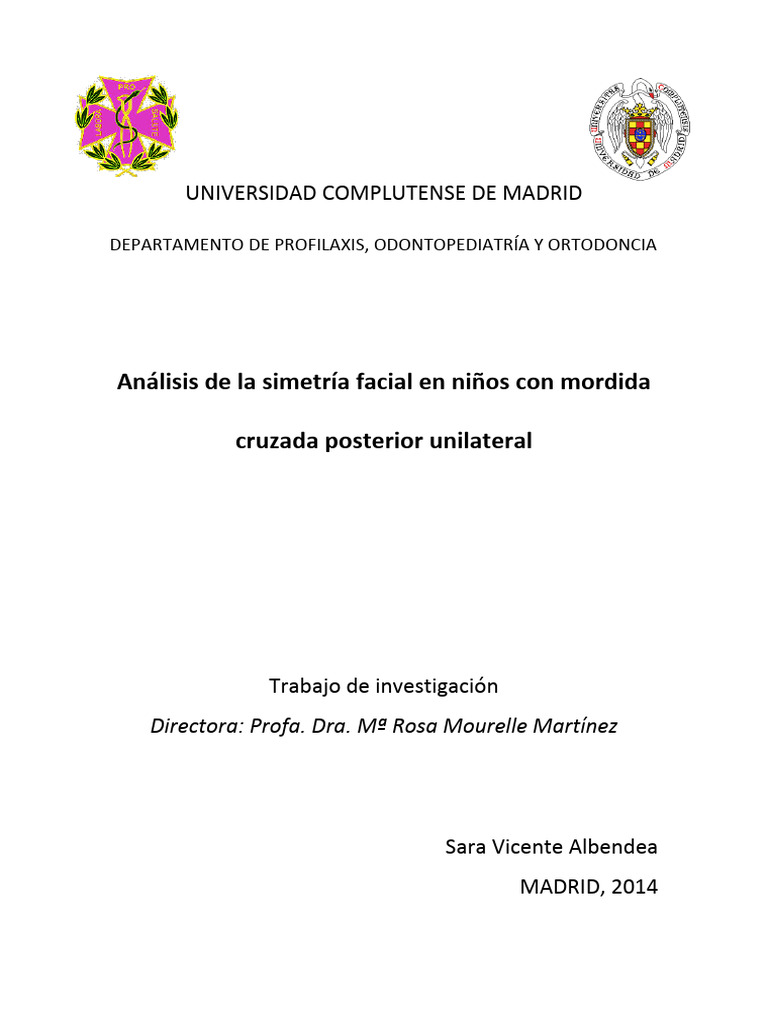 ANÁLISIS DE LA SIMETRÍA FACIAL EN NIÑOS CON MORDIDA CRUZADA POSTERIOR ...