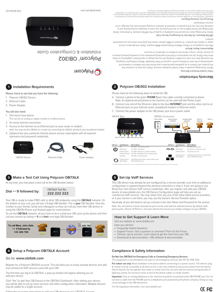 Obi 302 QSG Enus | PDF