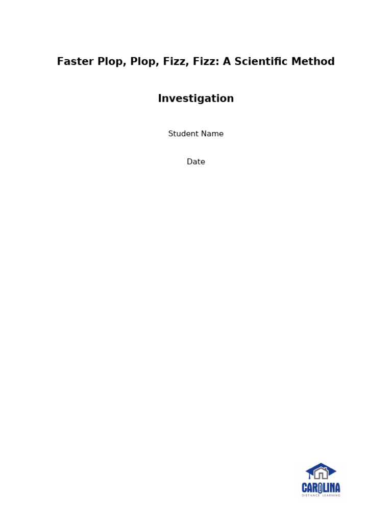 BIO 120L M1 Scientific Method Lab Report | PDF