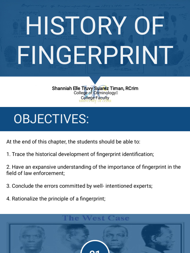 History of Fingerprints | PDF