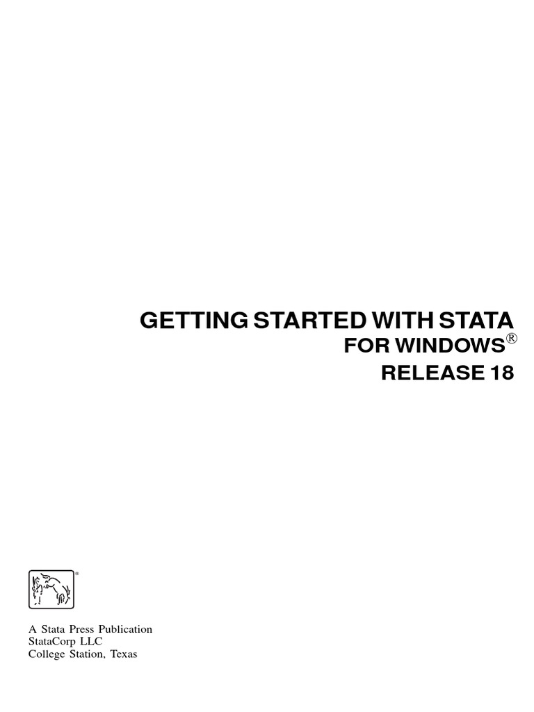 Manual Stata 18 | PDF