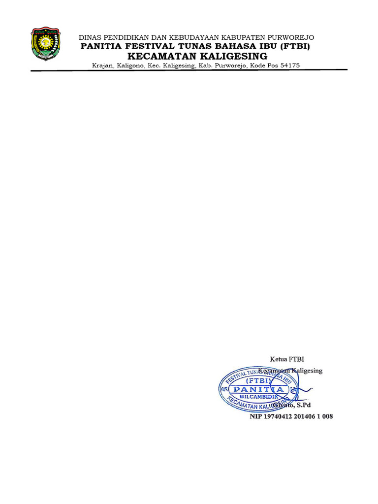 Undangan Dan Dispensasi Panpel Ftbi | PDF