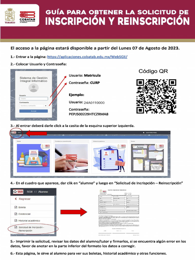 Guia Reinscripción | PDF