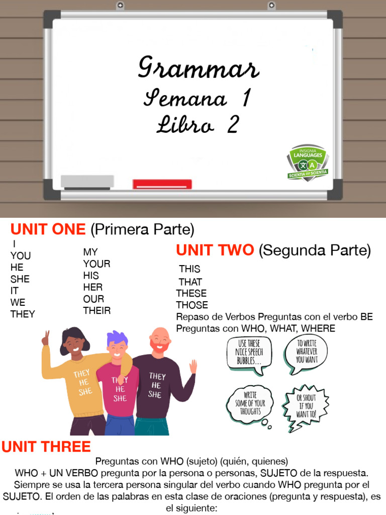 Gramaticalibro 2 Semana 1 | PDF