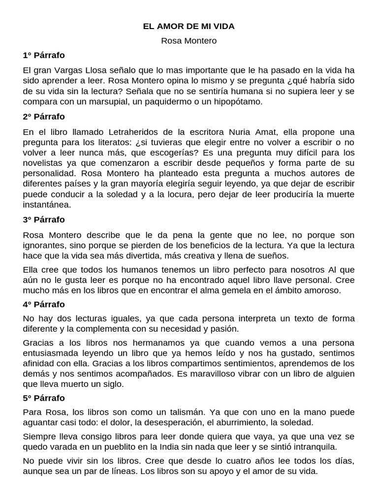 El Amor de Mi Vida | PDF