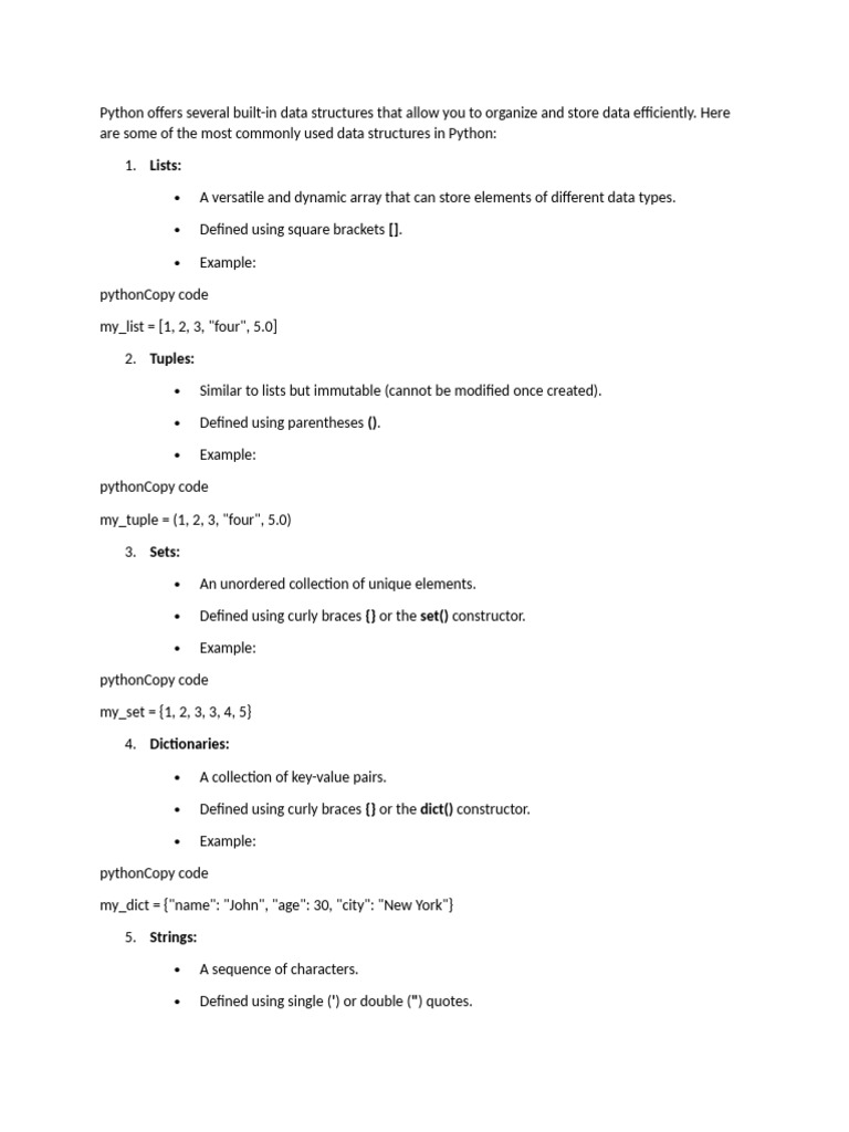 Data Structures-Python For Beginners | PDF