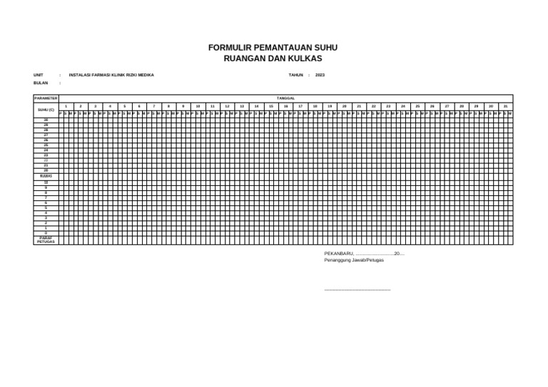 Form Monitoring Suhu | PDF