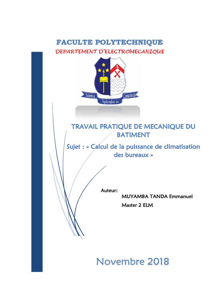 TPE-Emmanuel M. Tanda - Mecanique Du Batiment-Msc2 | PDF