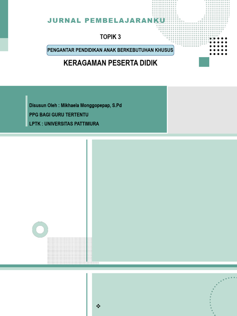 Jurnal Pembelajaran Modul 3 PPG Bagi Guru Tertentu 20224 Mikhaela Monggopeap | PDF