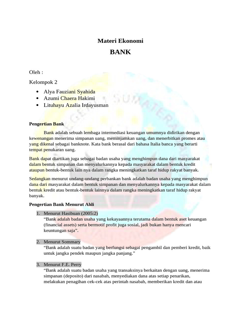 Kelompok 2 (BANK) | PDF
