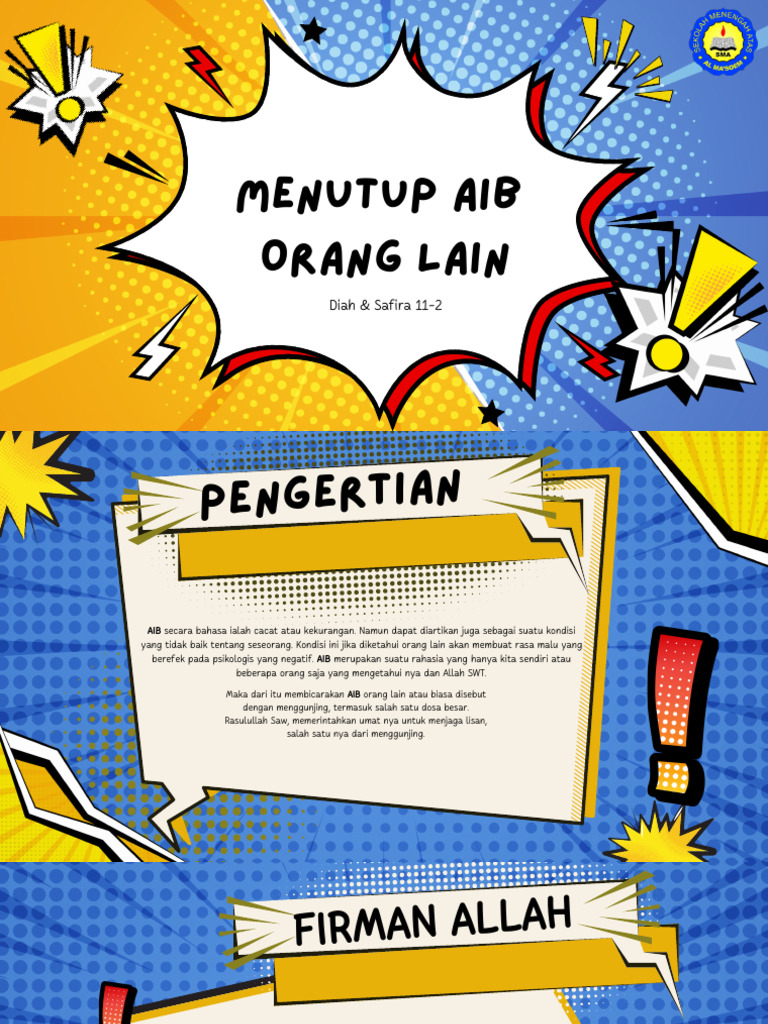 Menutup Aib Orang Lain (PAI) | PDF