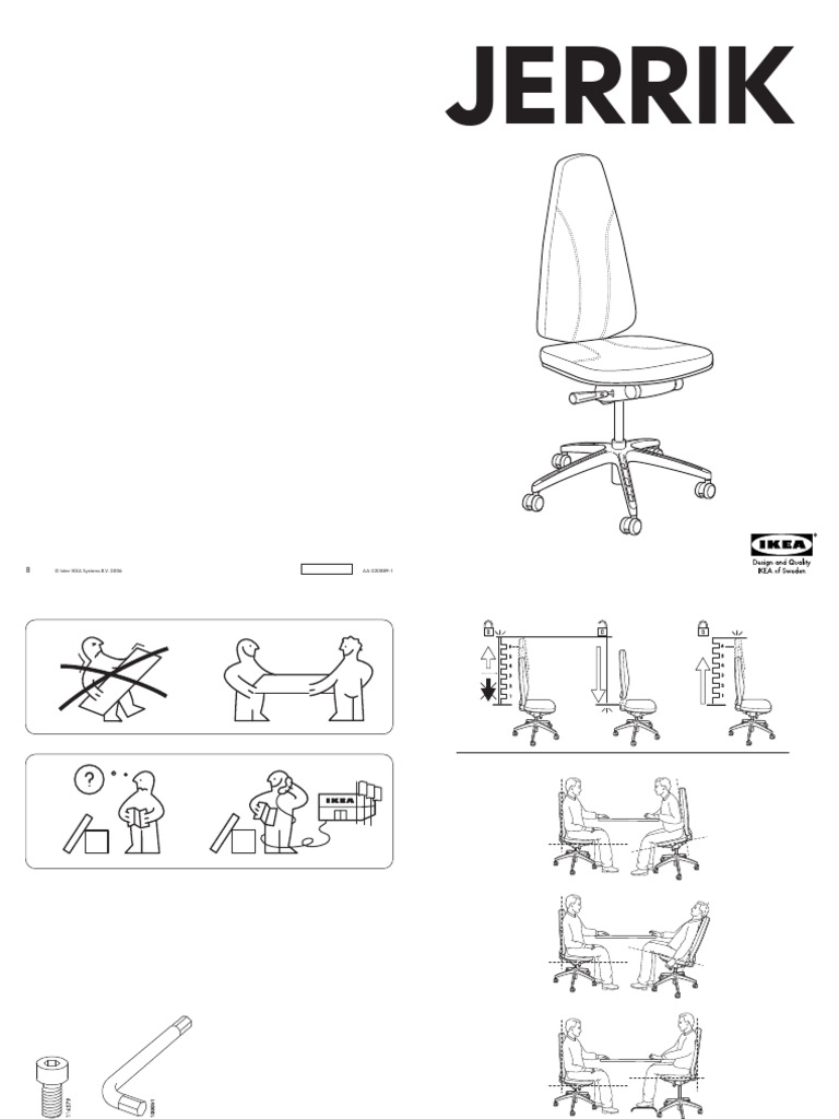 Ikea Jerrik Swivel Chair Assembly Instruction | PDF